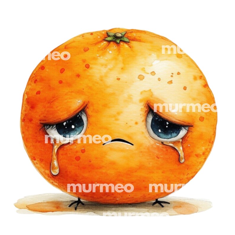 Orange Emotes Clipart Set, 16 PNG Images With Transparent Background ...