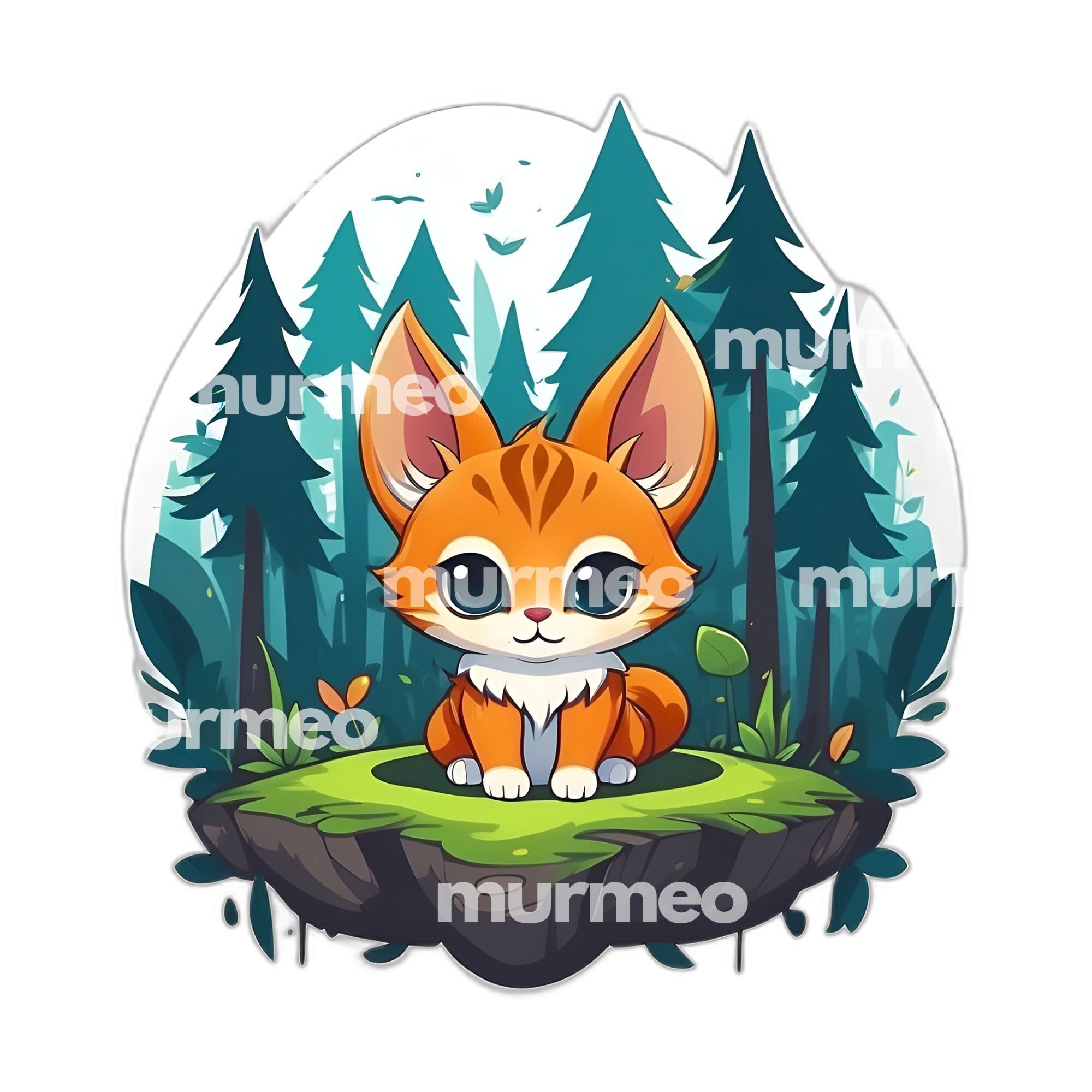 Abyssinian Cat Monster Set of 12 High-quality PNG Images Transparent ...