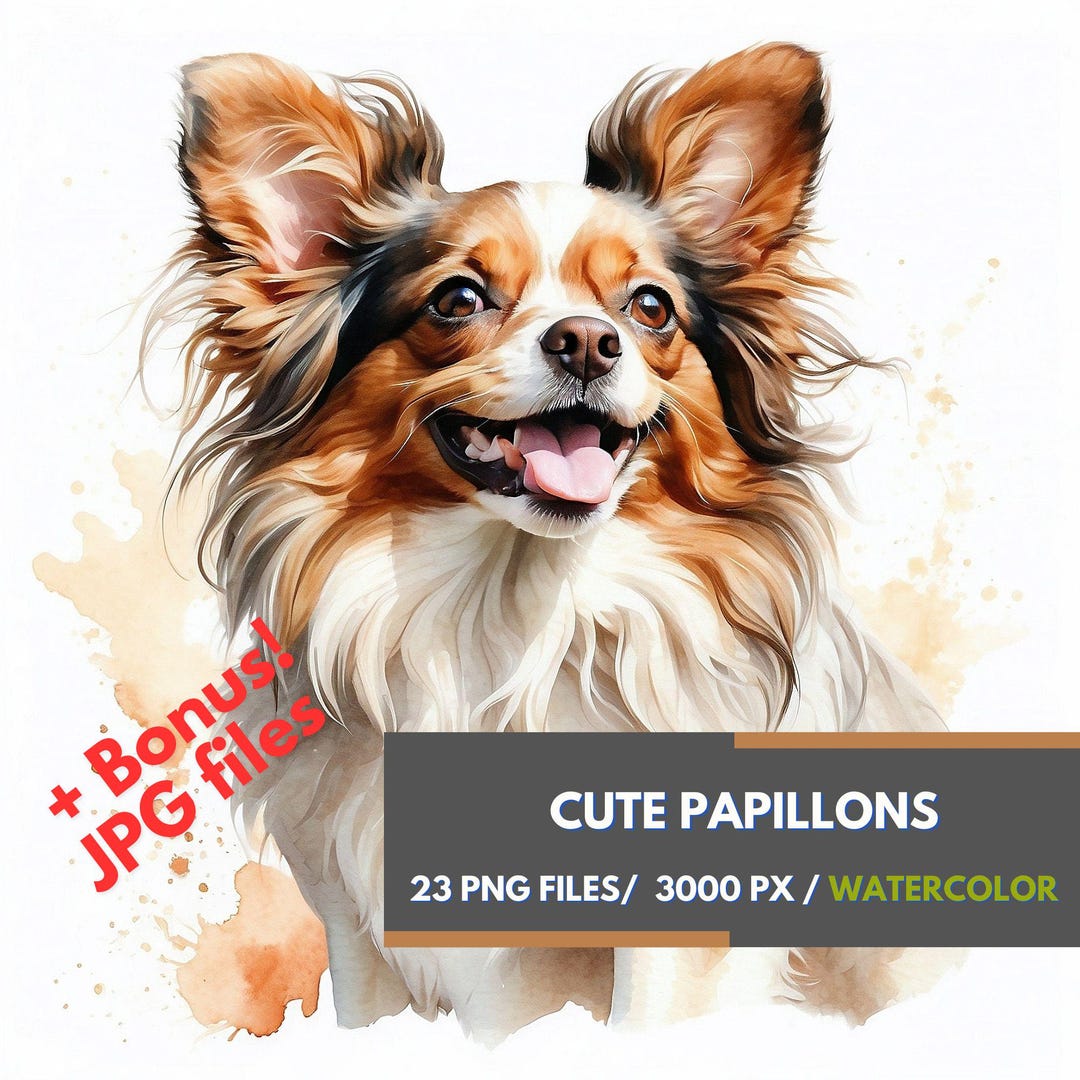 Papillons Watercolor Clipart Set, 23 High-quality Transparent PNG Files ...