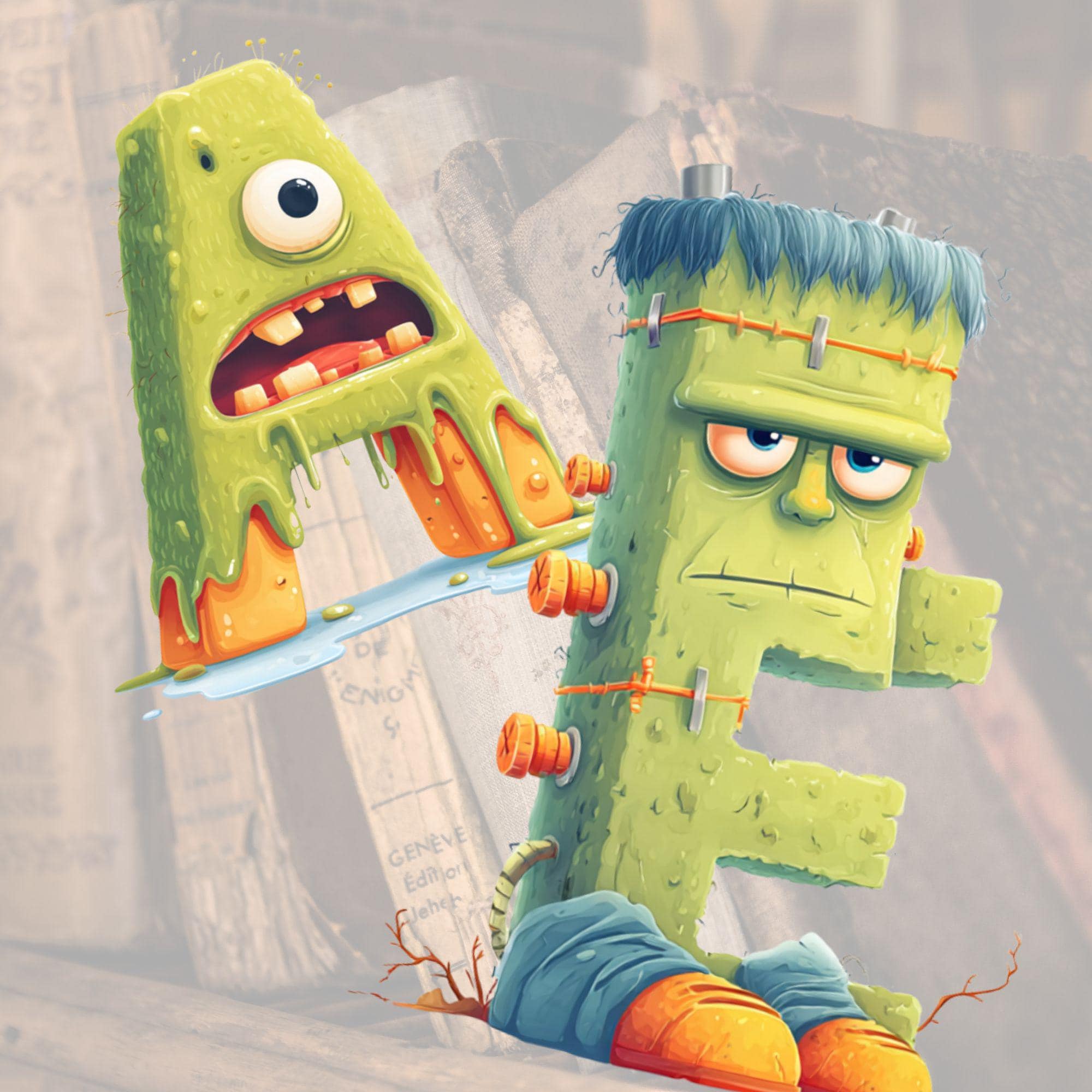 Monster Alphabet Clipart Set Letters PNG, Cute Cartoon Monster ABC ...
