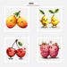 15 Fruits in Love PNG Clipart, Cute Fruit Couples for Valentine's Day ...