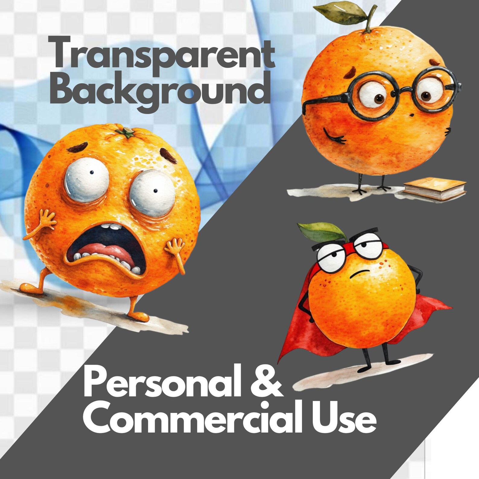 Orange Emotes Clipart Set, 16 PNG Images With Transparent Background ...