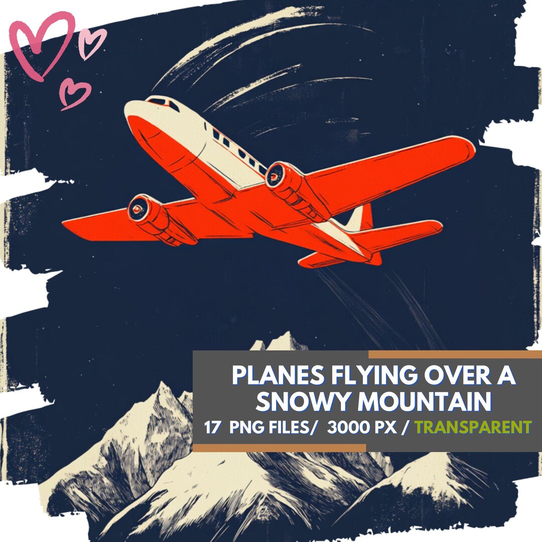 1993 Small Plane T-shirt Linocut Style, Red Plane Over Snowy Mountains Shirt, Vintage Navy Blue ...