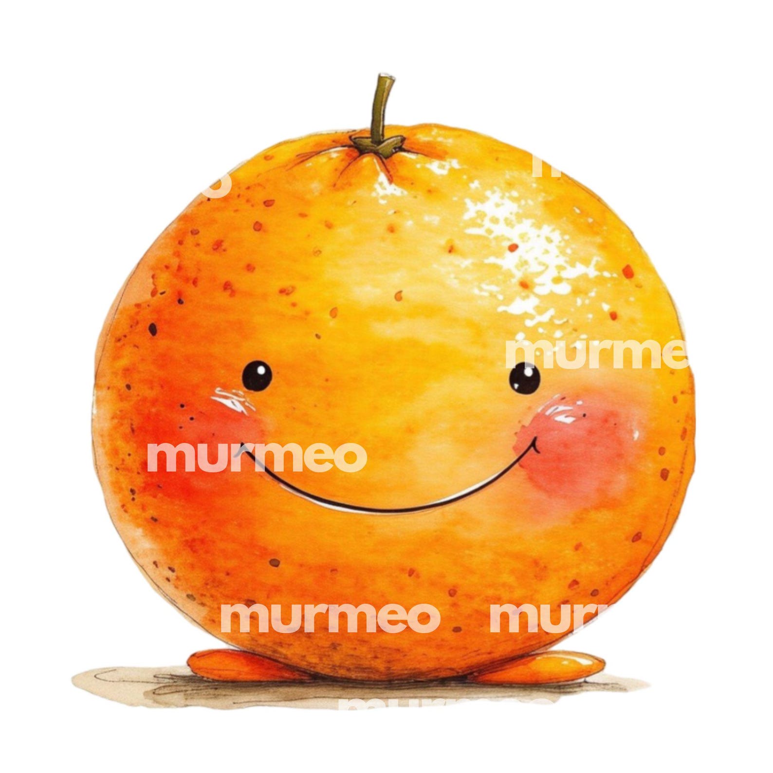Orange Emotes Clipart Set, 16 PNG Images With Transparent Background ...