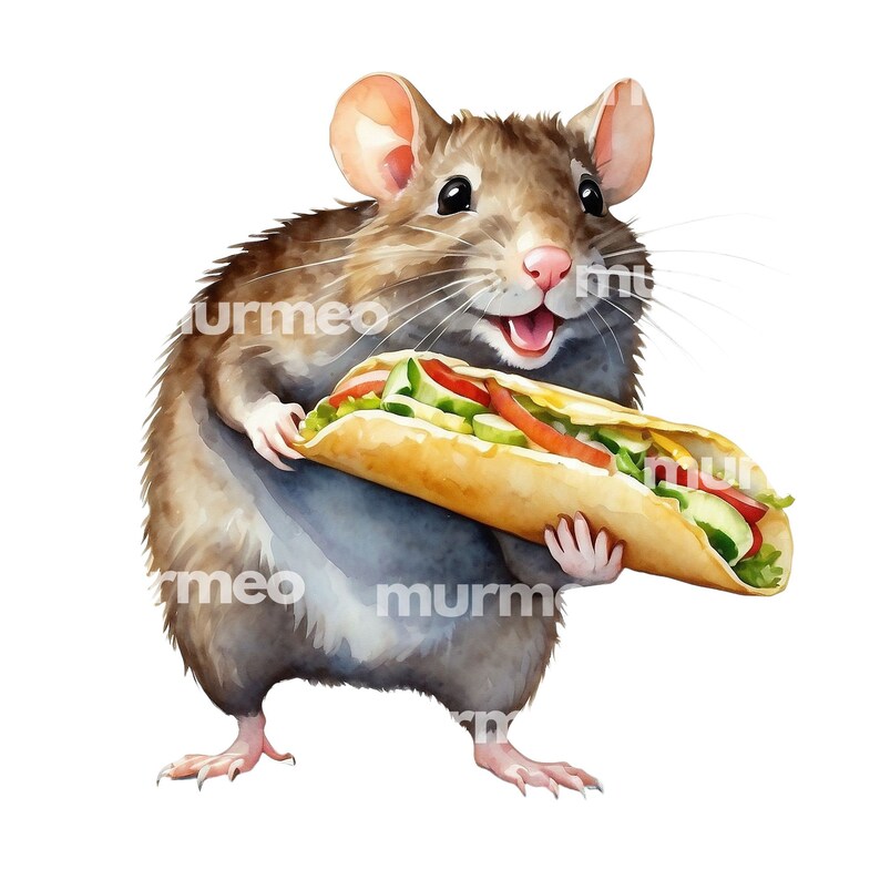 Rat With Fish Taco Clipart, 18 Magical PNG Images, Full Commercial Use ...
