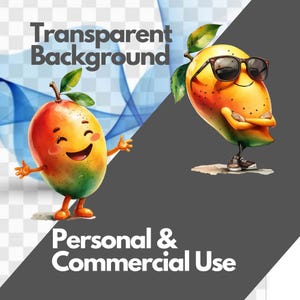 Cute Mango Emotes PNG Bundle for Streamers and Creators, Funny Tropical ...