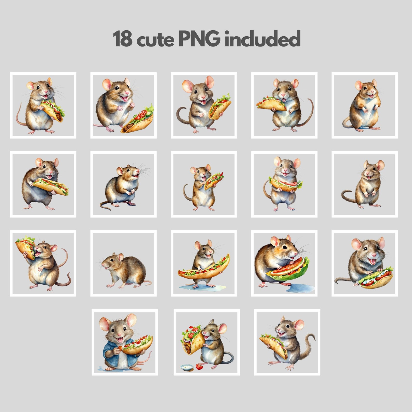 Rat With Fish Taco Clipart, 18 Magical PNG Images, Full Commercial Use ...