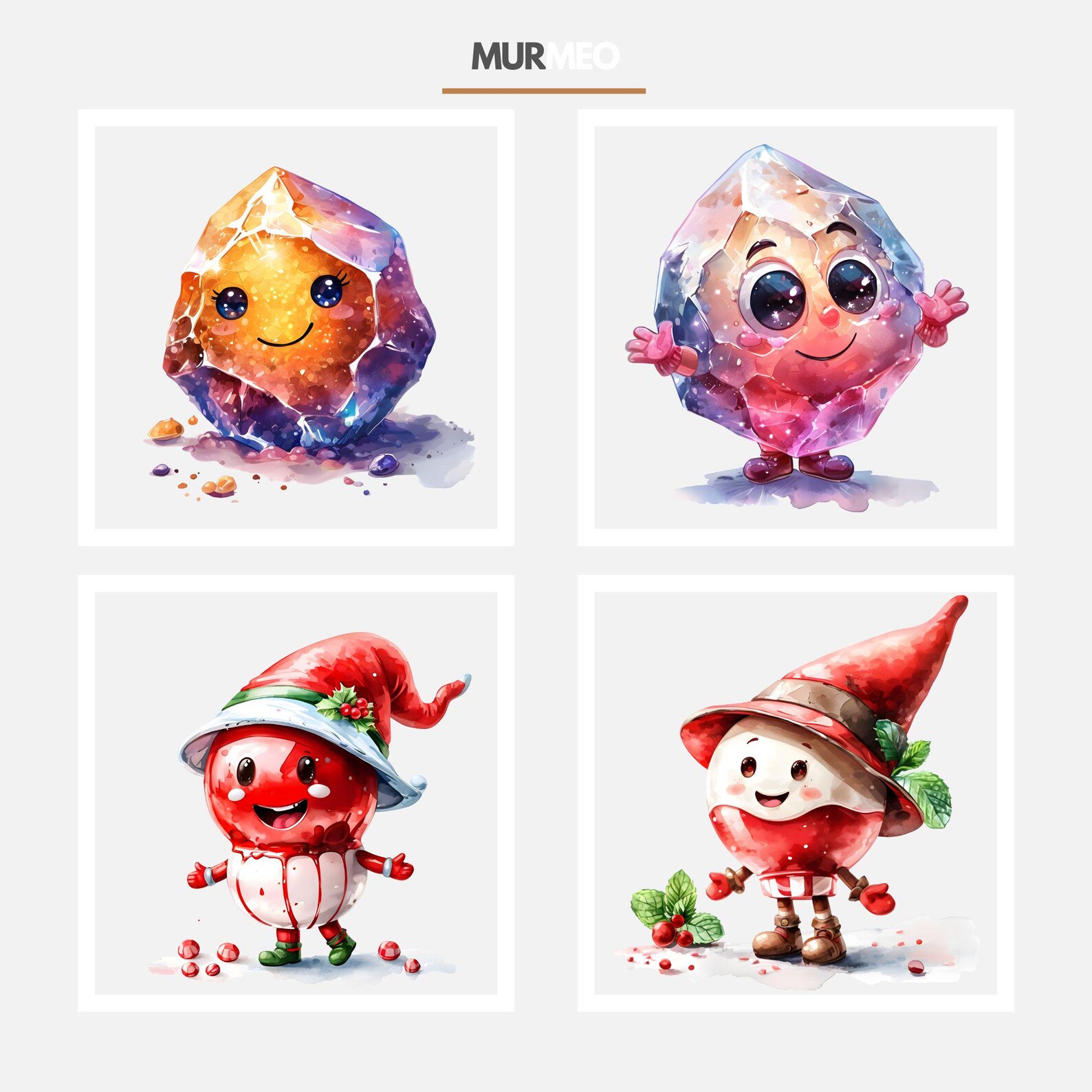 Funny Candy Characters PNG Bundle, Cute Caramel Chocolate Sweets ...