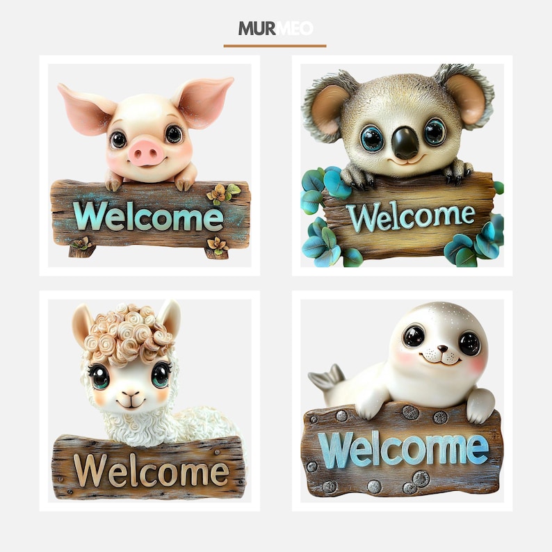Cute Welcome Animals PNG Clipart Bundle With 16 Adorable Pet ...