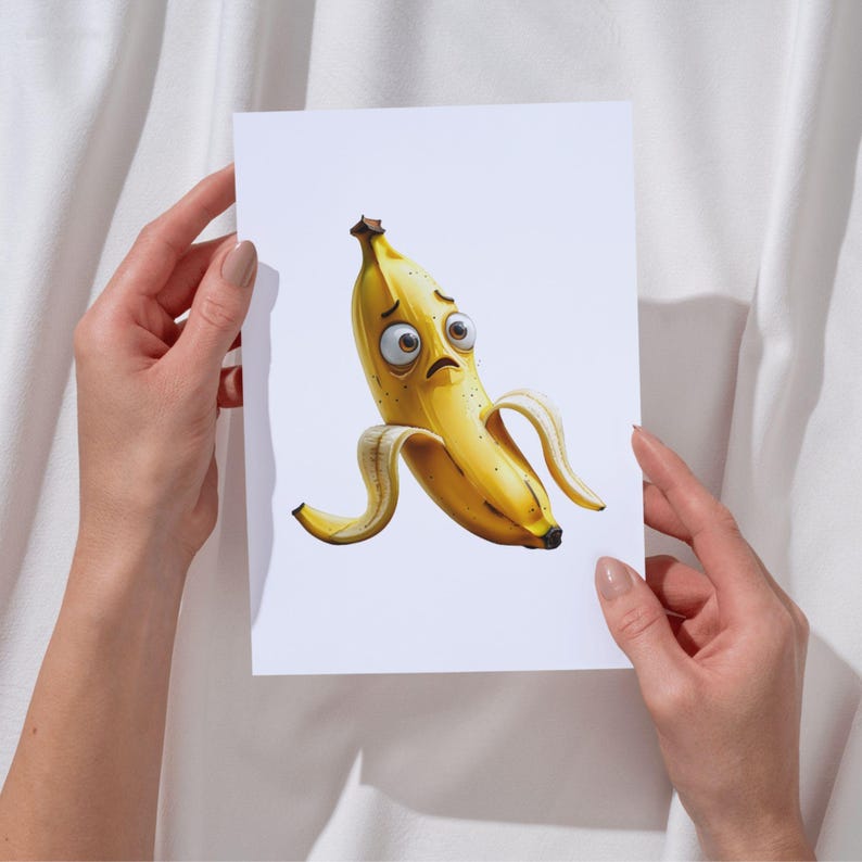 Funny Banana PNG Set, 15 Transparent Banana Emotions Clipart, Banana ...
