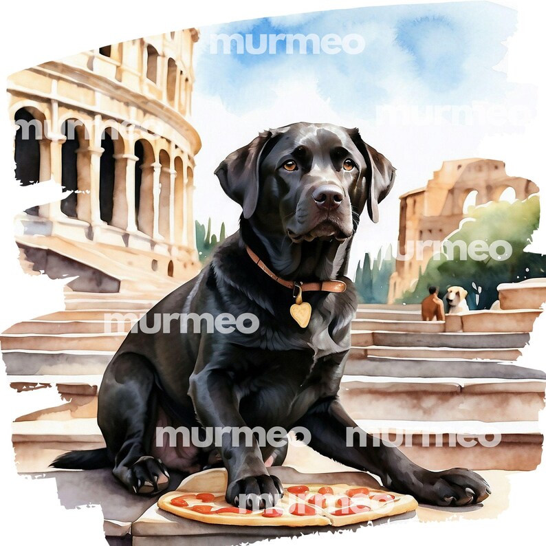 Labrador Clipart Bundle, Watercolor Labrador Dogs, Black, Yellow ...