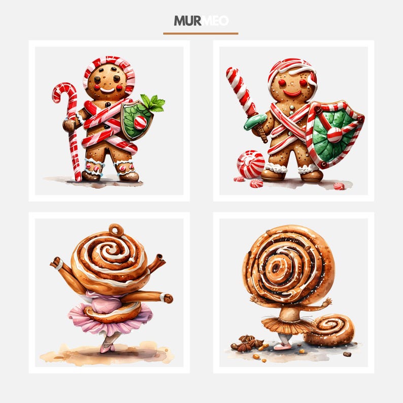 Funny Candy Characters PNG Bundle, Cute Caramel Chocolate Sweets ...