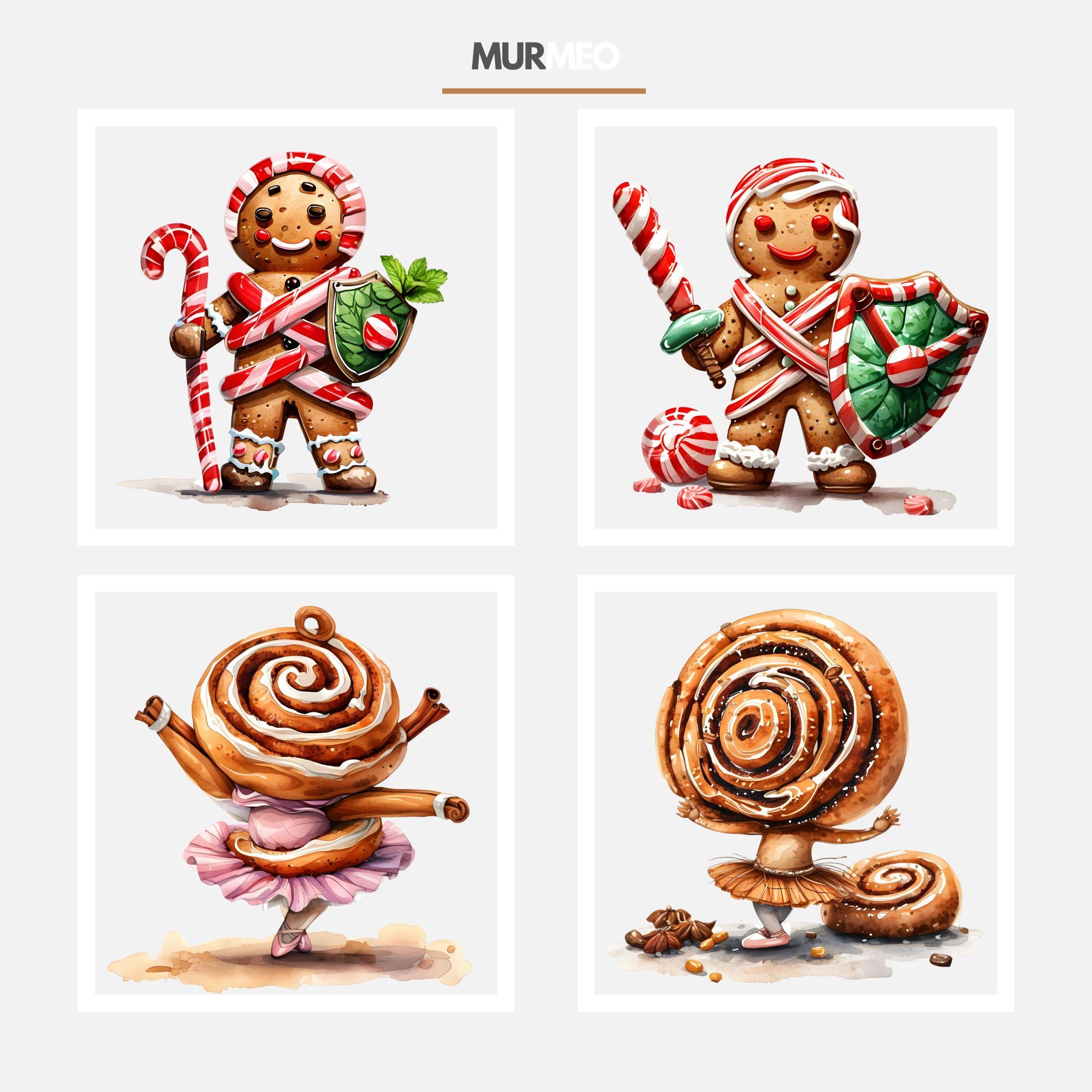 Funny Candy Characters PNG Bundle, Cute Caramel Chocolate Sweets ...