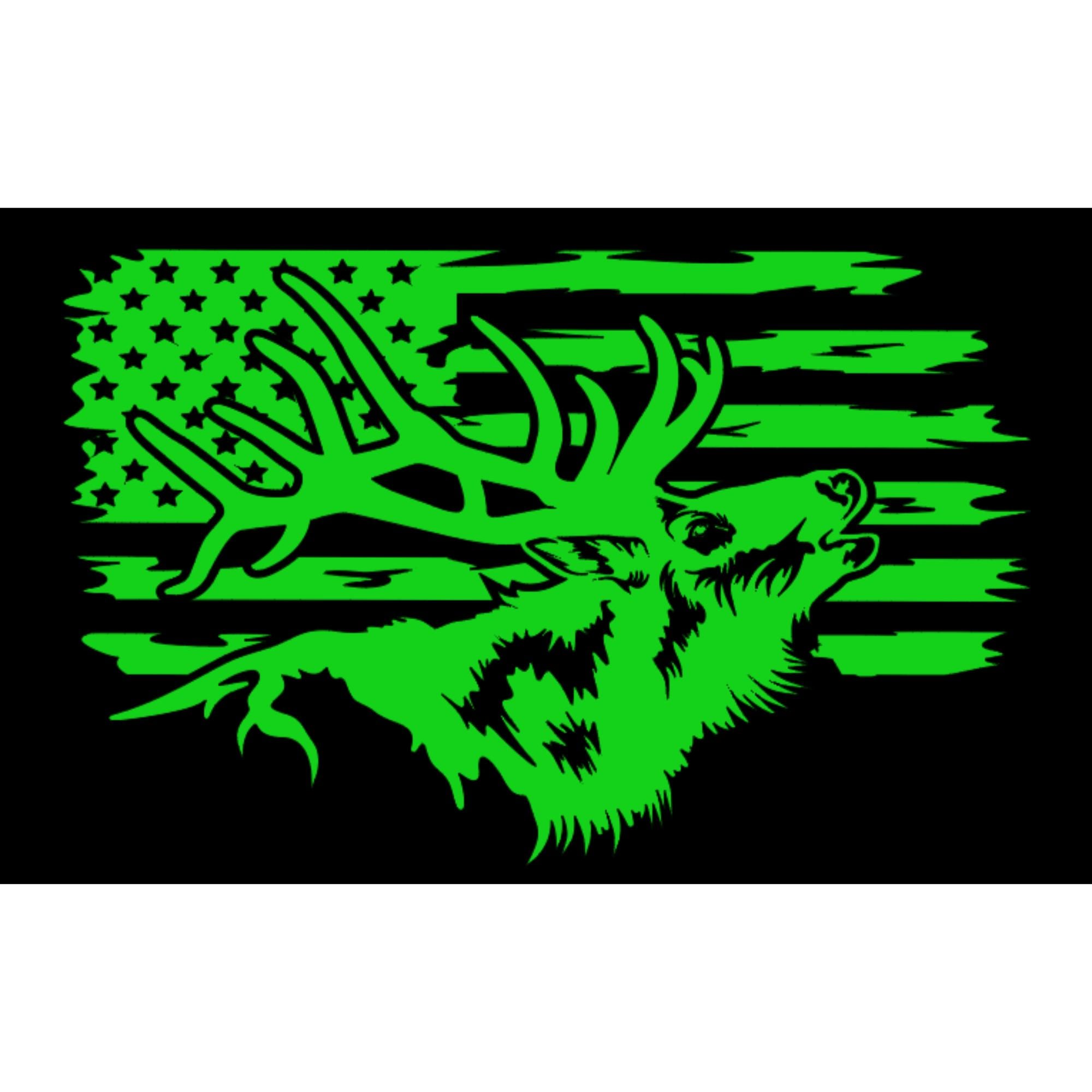 Elk Deer American Flag Vinyl Decal: Wildlife Decor - Etsy