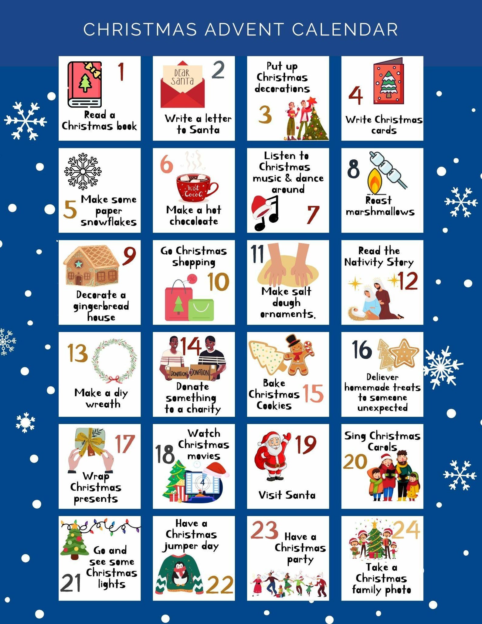 Christmas Countdown Advent Calendar & Activity Bundle – Countdown Fun ...