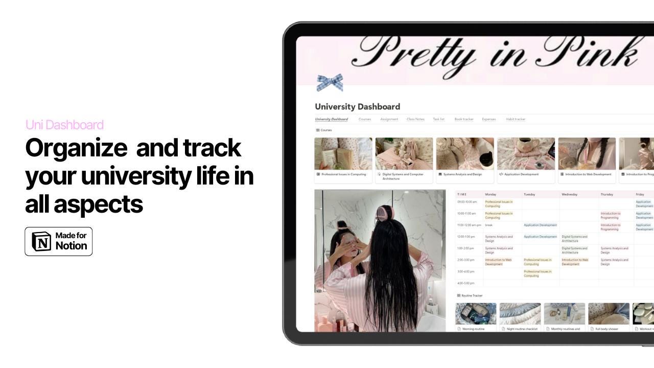 Notion Template University Planner | Academic Planner, University ...