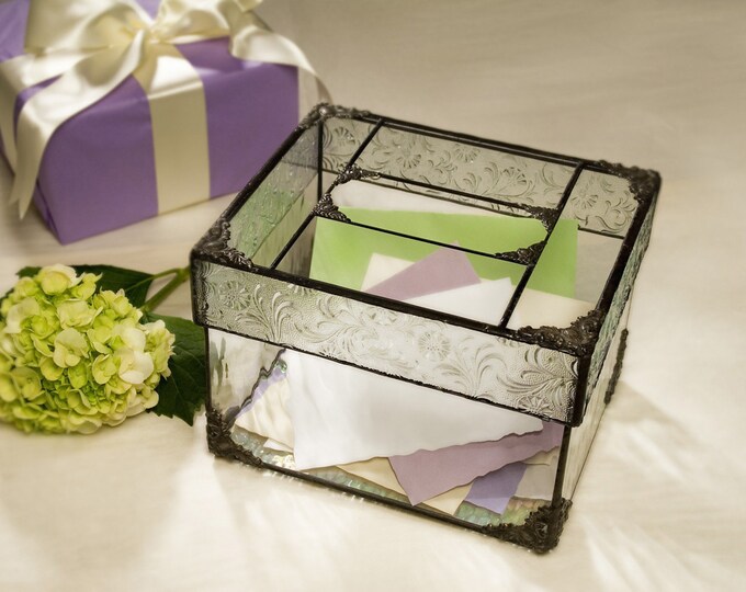 Elegant Glass Wedding Card Box - Etsy
