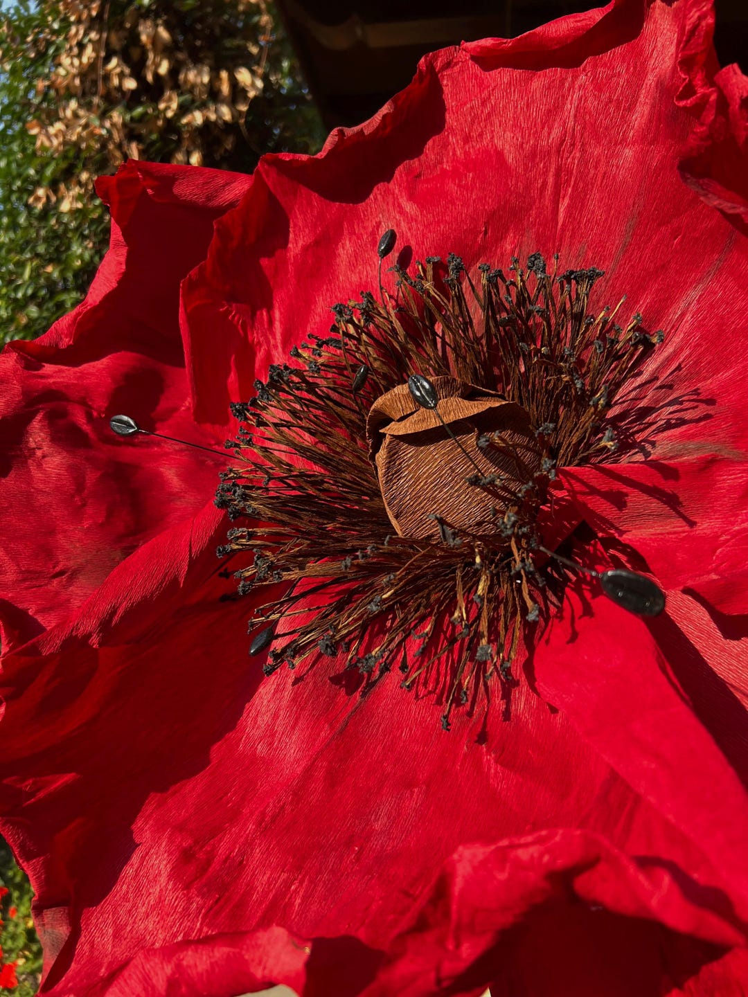 Giant Crepe Paper Poppy for Displays, Shop Windows, Theater ...