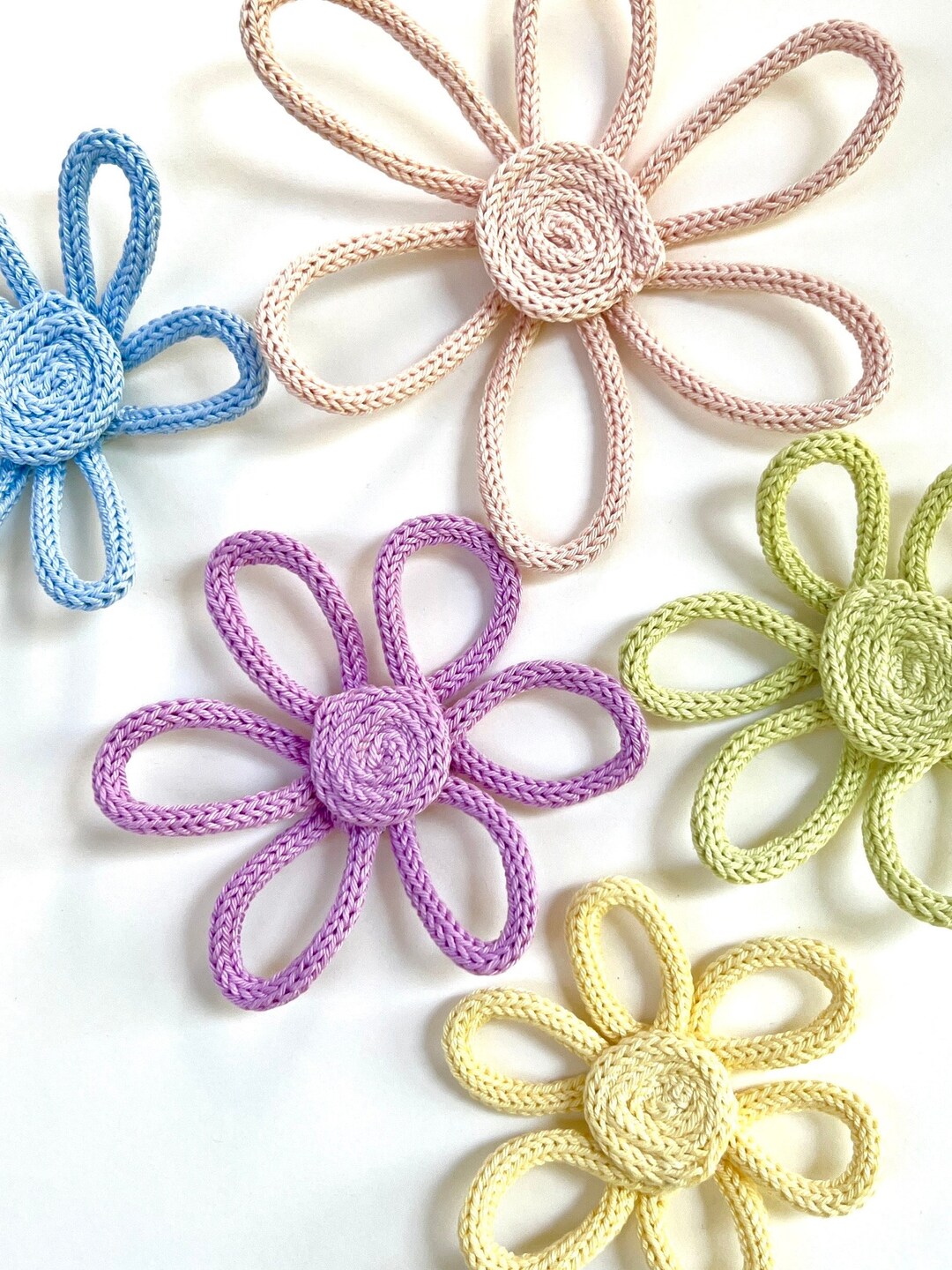 Knitted Flower, Tricotin Flower, Children's Room Decoration, Interior ...