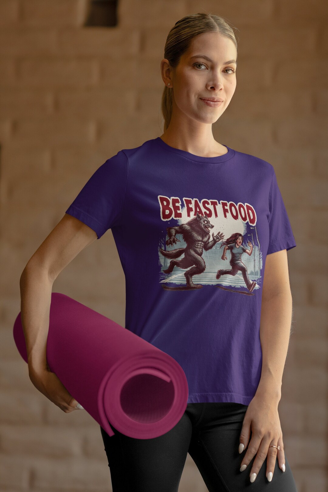 Be Fast Food Werewolf (female) T-shirt - Fun, Spooky Halloween Tee for ...