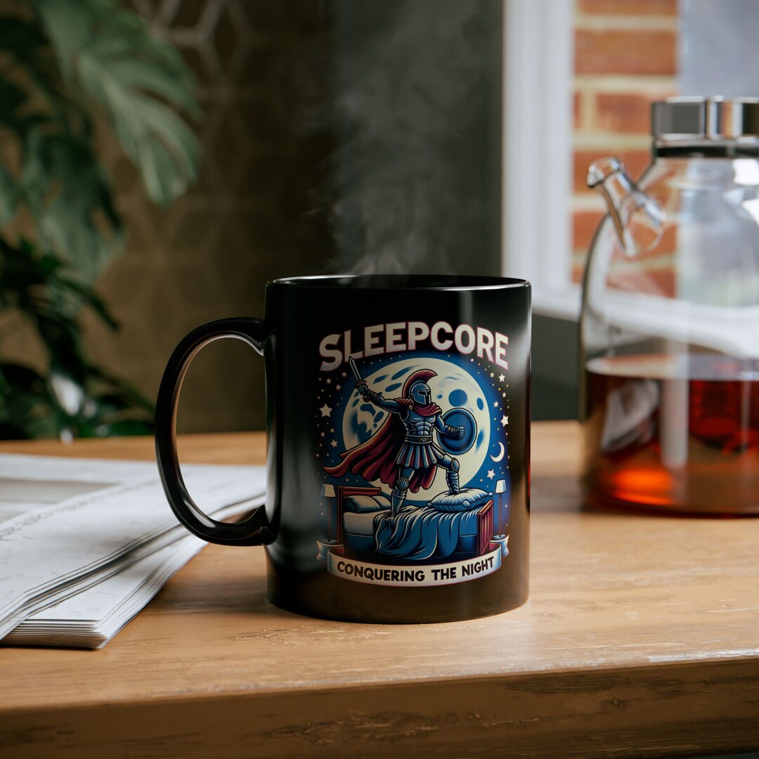 Sleepcore Knight Mug - Conquer Your Nights | Dream-inspiring Coffee Mug ...