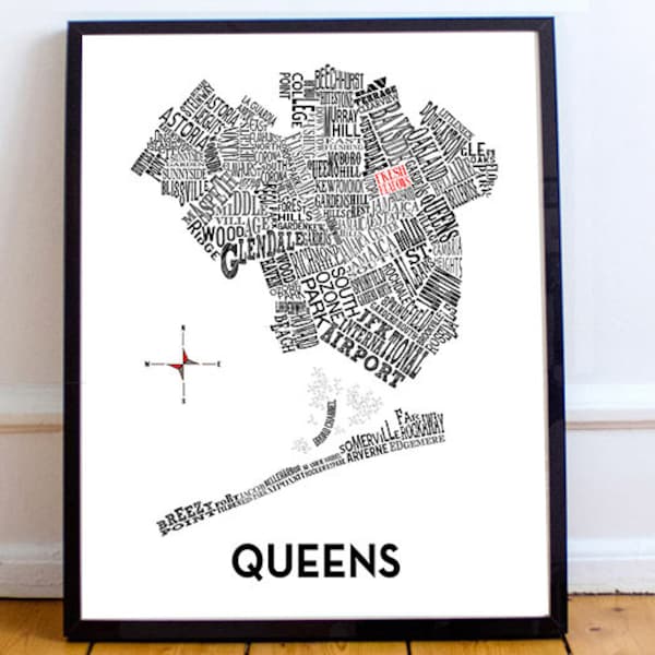 Maps of Queens Neighborhoods - Etsy