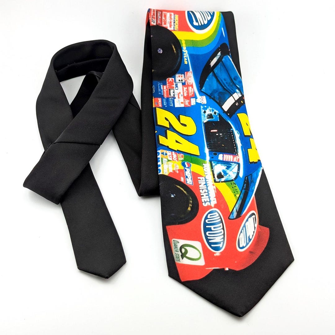 Vintage Jeff Gordon NASCAR Tie: 1998 Ralph Marlin Novelty Collectible ...