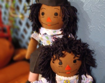 10 Ebony Raggedy Ann and Andy Handmade Dolls-rag - Etsy