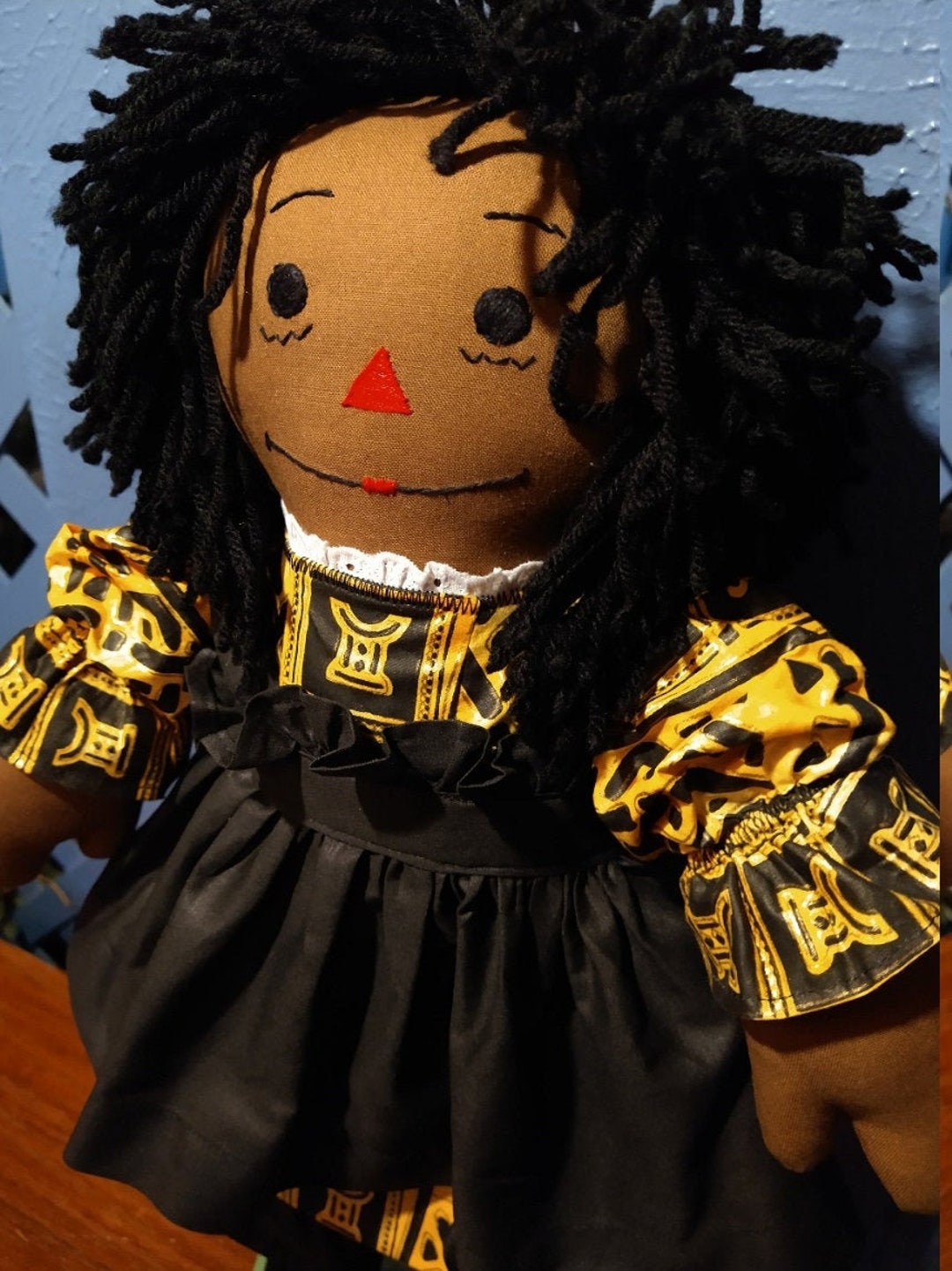 Ebony 20" Raggedy Ann Handmade Doll-ethnic Doll-boy Doll-baby Gift ...