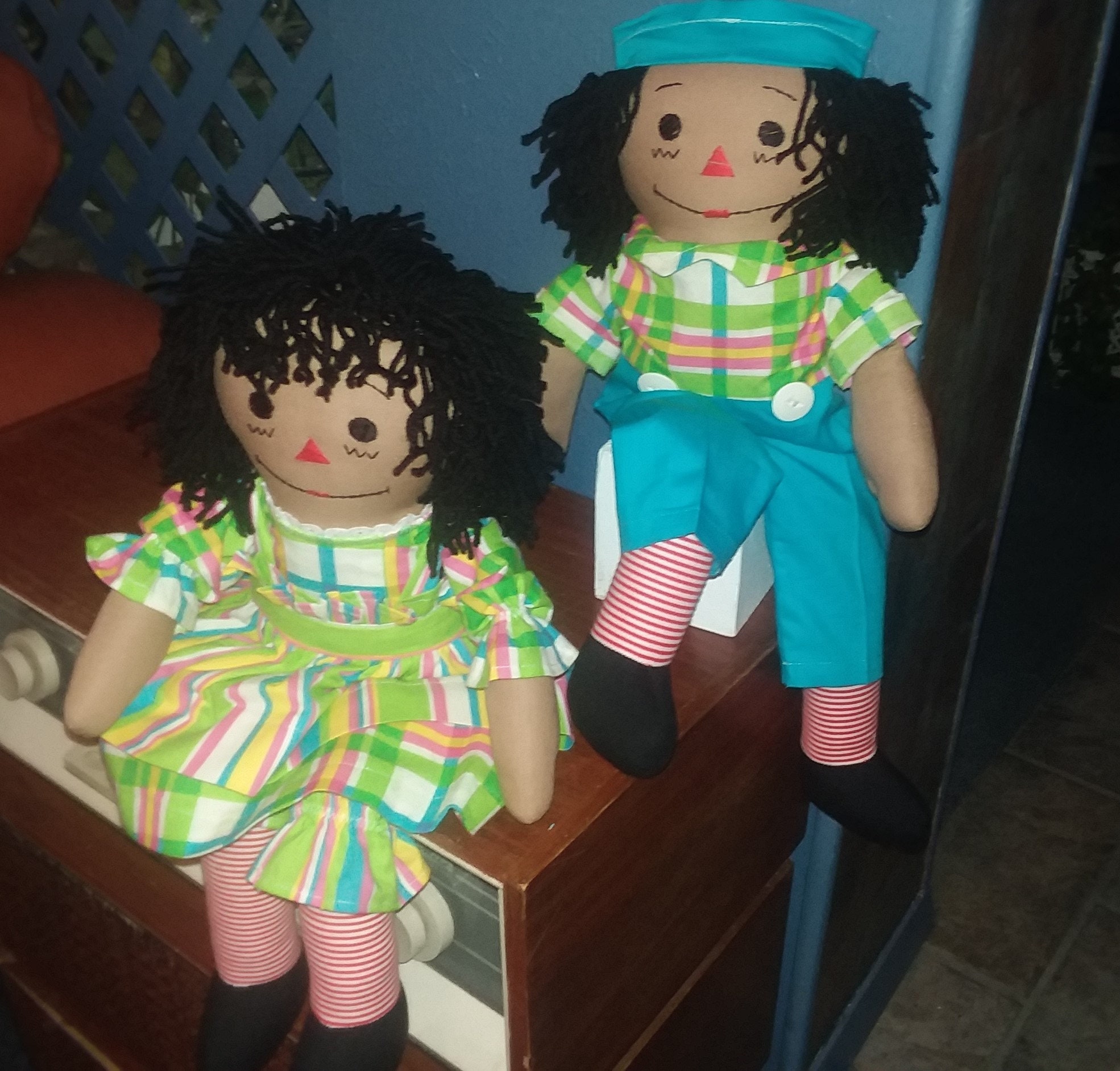 Caramel 20 Raggedy Ann and Andy Handmade Dolls-ethnic Dolls-biracial ...