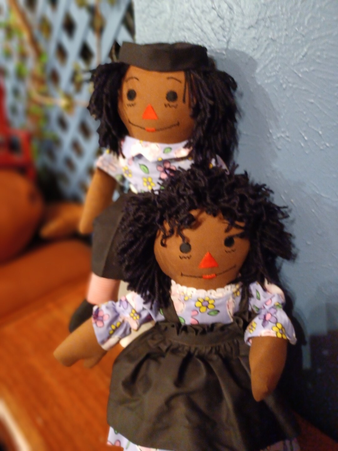 Ebony 20" Raggedy Ann and Andy Handmade Dolls, Ethnic Dolls, Biracial ...
