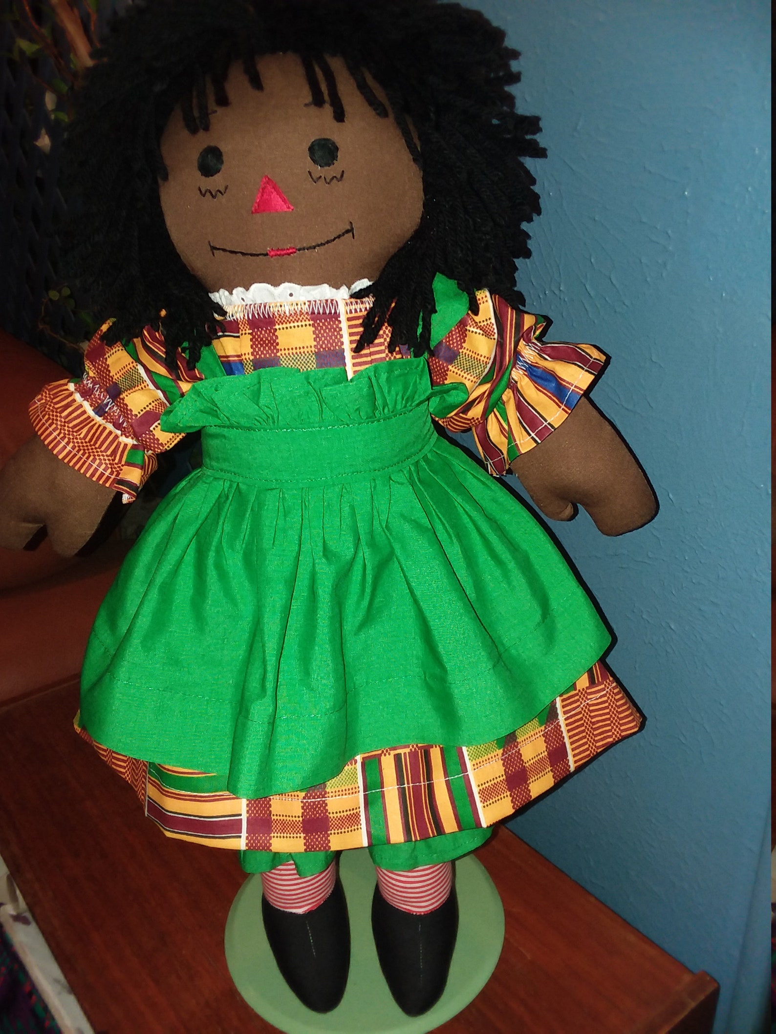 Ebony 20" Raggedy Ann Handmade Doll-ethnic Doll-baby Gift-african ...