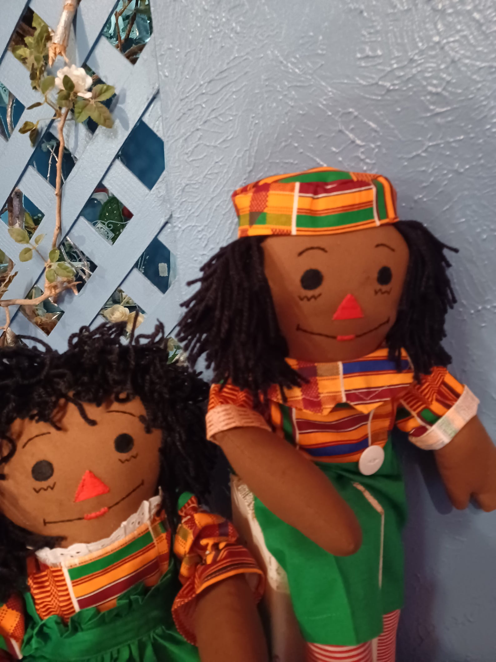 Ebony 20" Raggedy Ann and Andy Handmade Dolls, Ethnic Dolls, Biracial ...