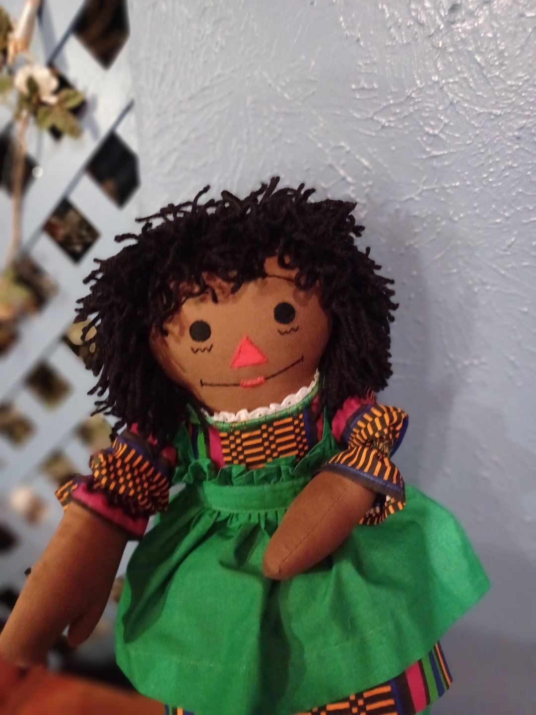 Ebony 20" Raggedy Ann Handmade Doll, Ethnic Doll, Biracial Dolls, Soft ...