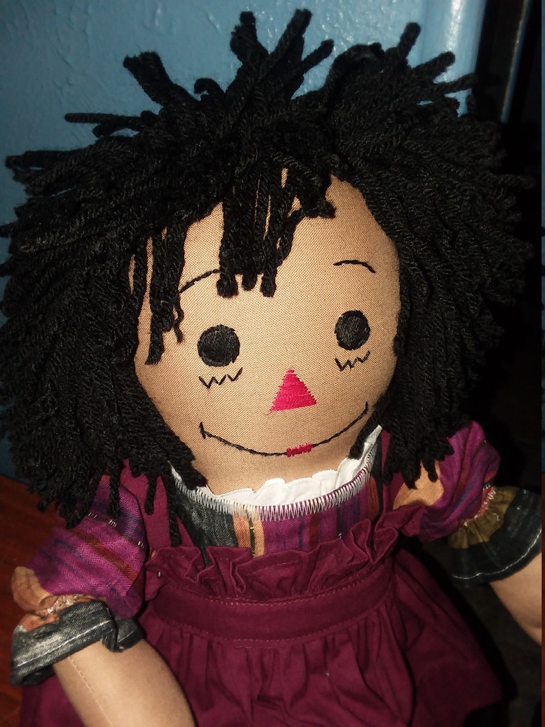 Caramel 20 Raggedy Ann Handmade Doll-ethnic Doll-biracial Doll-soft ...