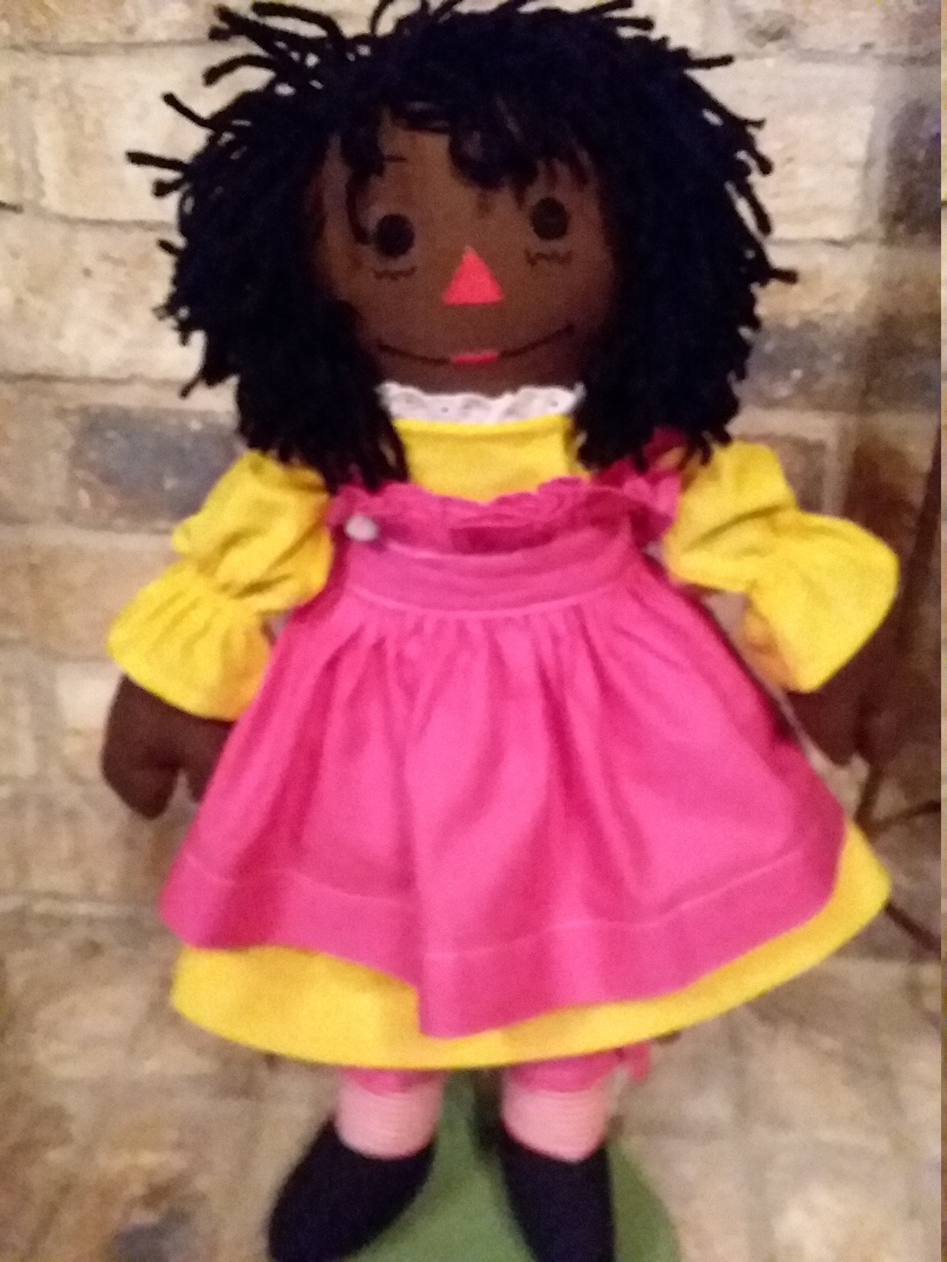 Ebony 20 Raggedy Ann Handmade doll-Ethnic doll-Biracial | Etsy
