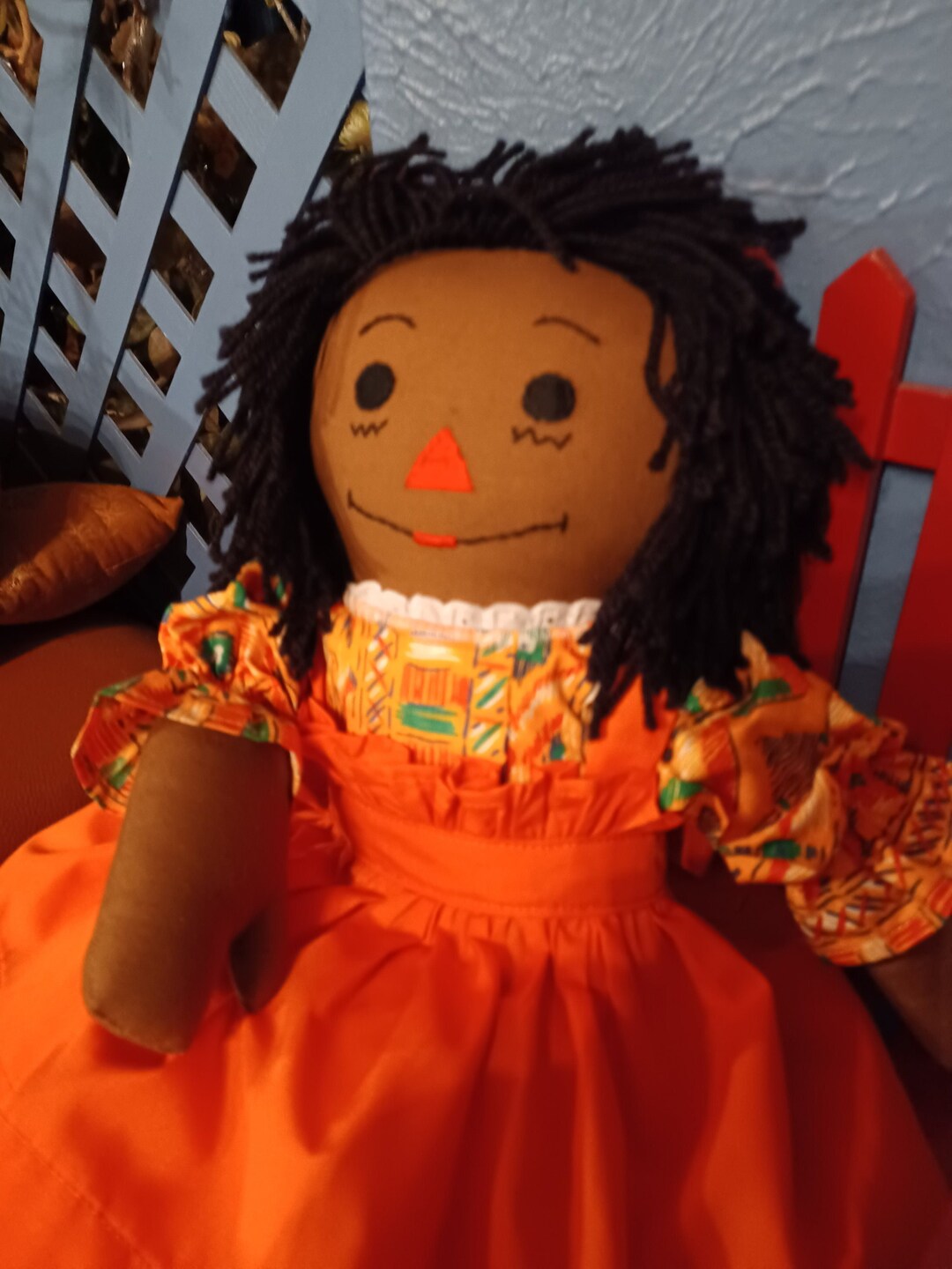 Ebony 20" Raggedy Ann Handmade Doll-ethnic Doll-baby Gift-african ...
