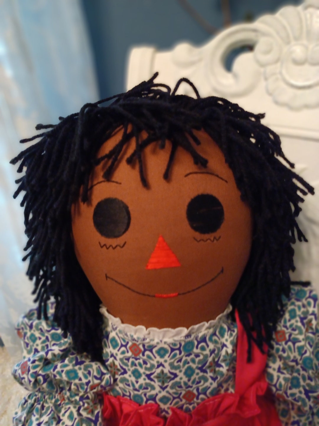 Ebony 36" Raggedy Ann Handmade Doll-ethnic Doll-biracial Doll-soft Doll ...