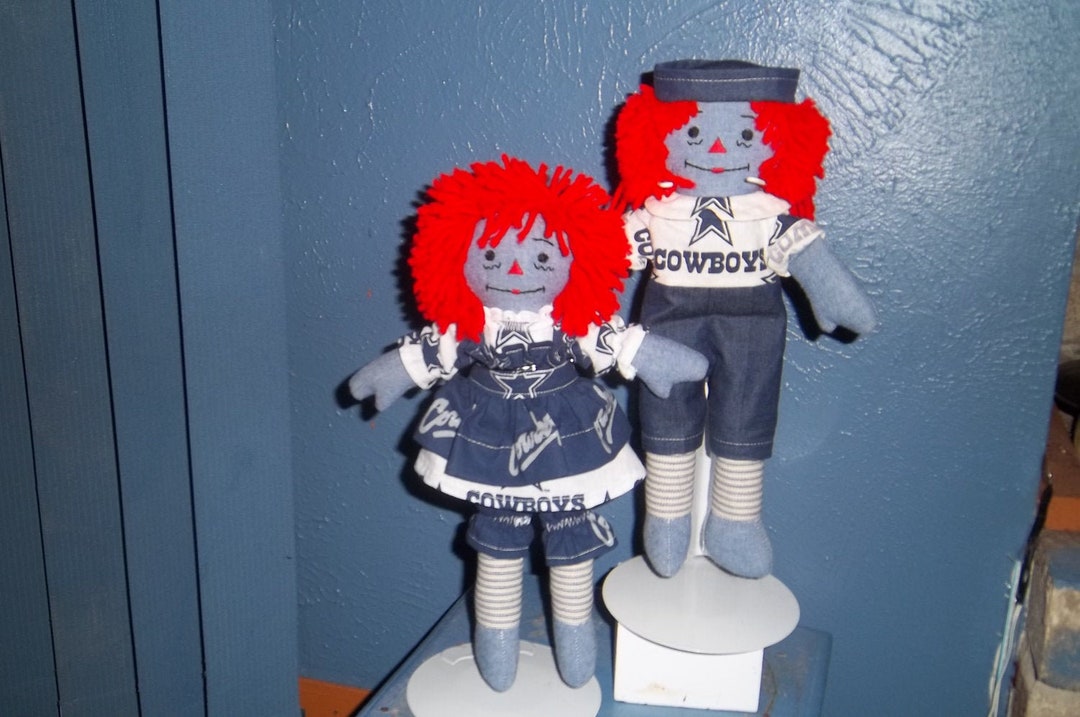 Dallas Cowboys 10'' Denim Raggedy Ann, Handmade Dolls-vantage Style ...