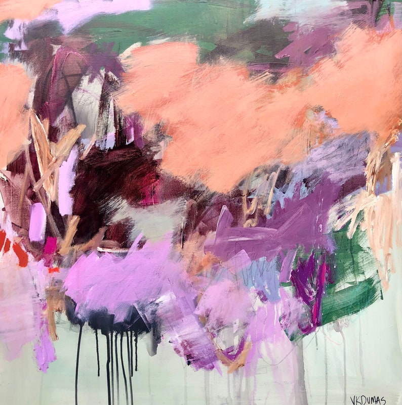 Fiery Kiss Acrylic Abstract Painting - Etsy