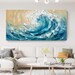 3D Ocean Hand Texture Oil Painting,abstract Blue Sea Home Decor Art ...