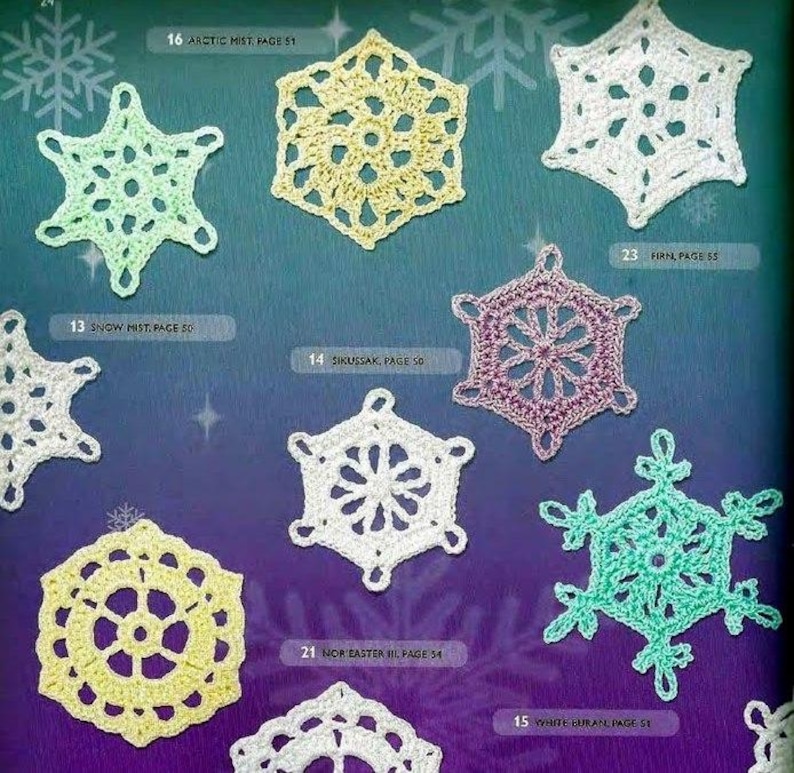 100 Snowflakes to Crochet Pattern in PDF English Vintage Pattern ...
