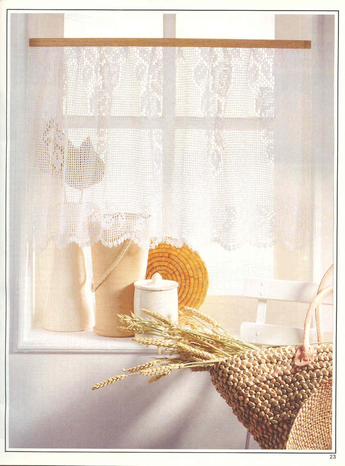 Crochet Curtain Kitchen Lacy Curtain Rosy Outlook Crochet Pattern in ...
