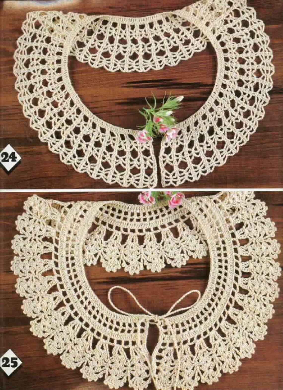 Crocheted Party Collar and Lacy Collar Pattern in PDF English Vintage ...