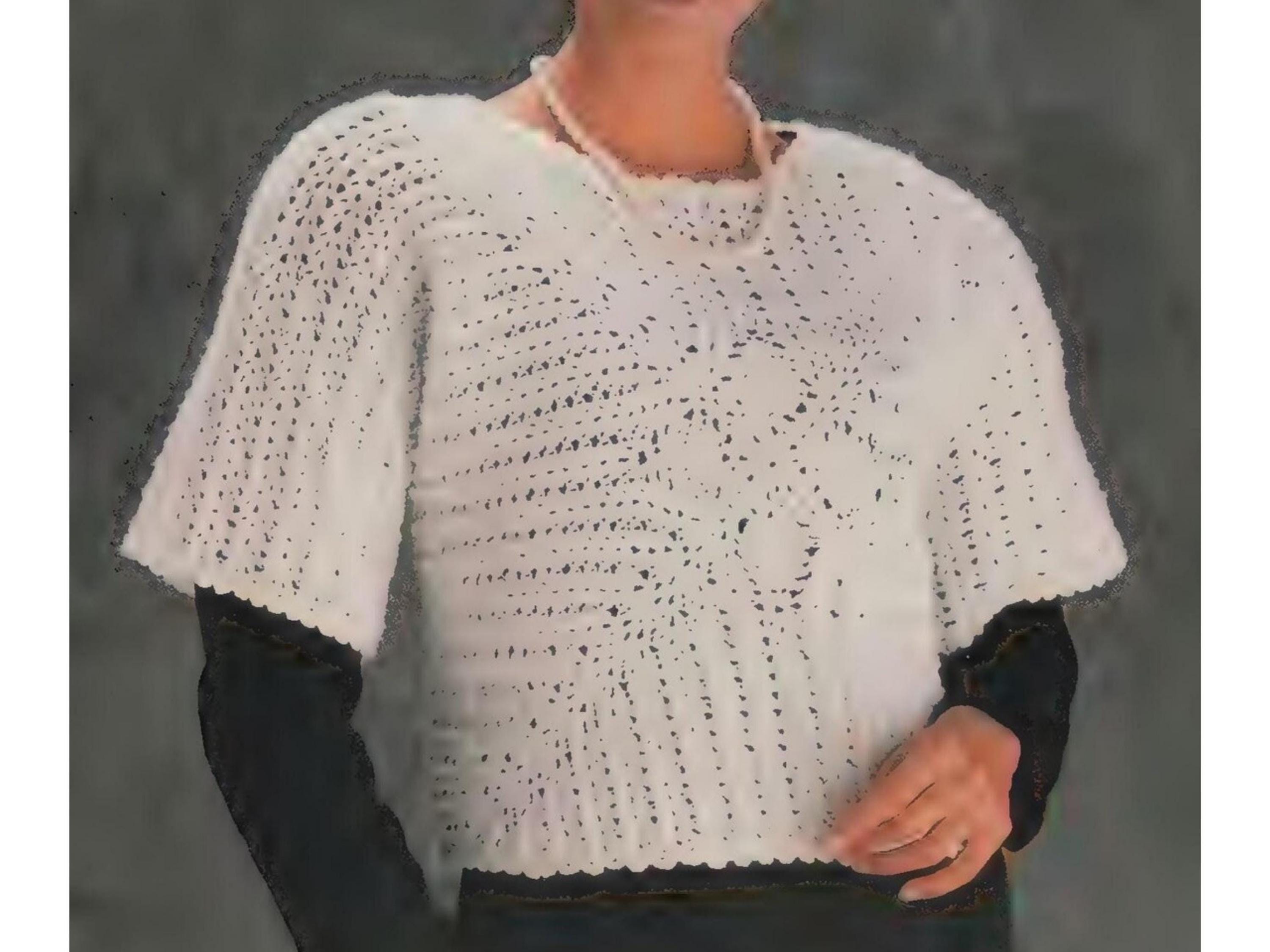 Women’s Evening Top Crochet Pattern in PDF English Vintage Size Bust 30 ...
