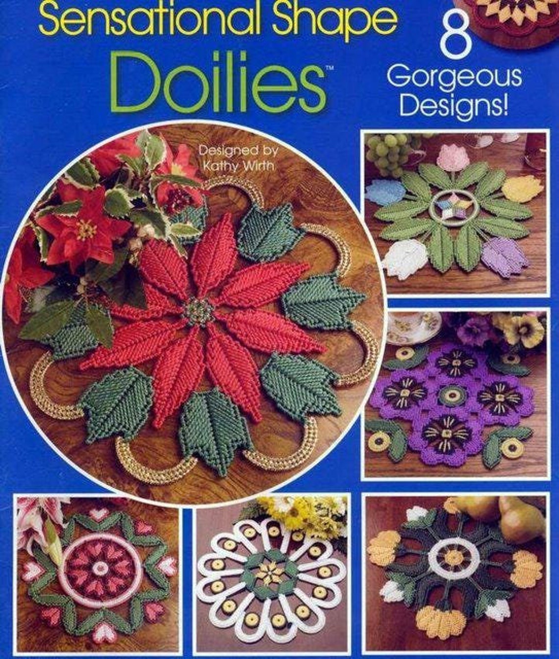 Plastic Canvas Flowers 8 Gorgeous Designs Pattern in PDF Poinsettia ...