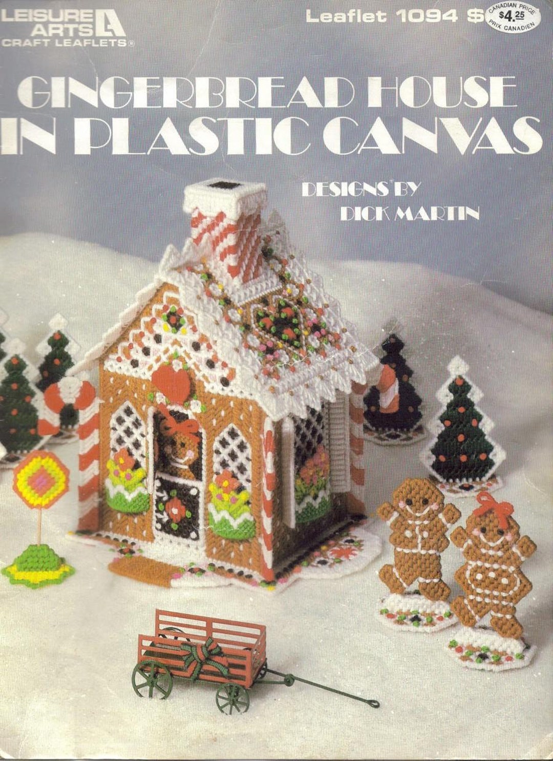 Gingerbread House in Plastic Canvas Pattern in PDF Vintage English ...