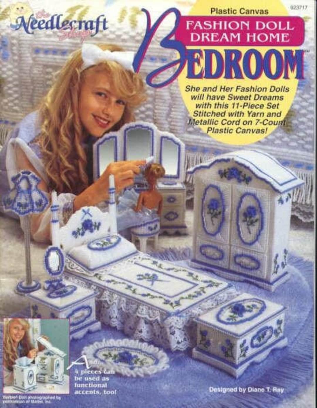 Fashion Doll Dream House Pattern in PDF Plastic Canvas English 11 Piece ...