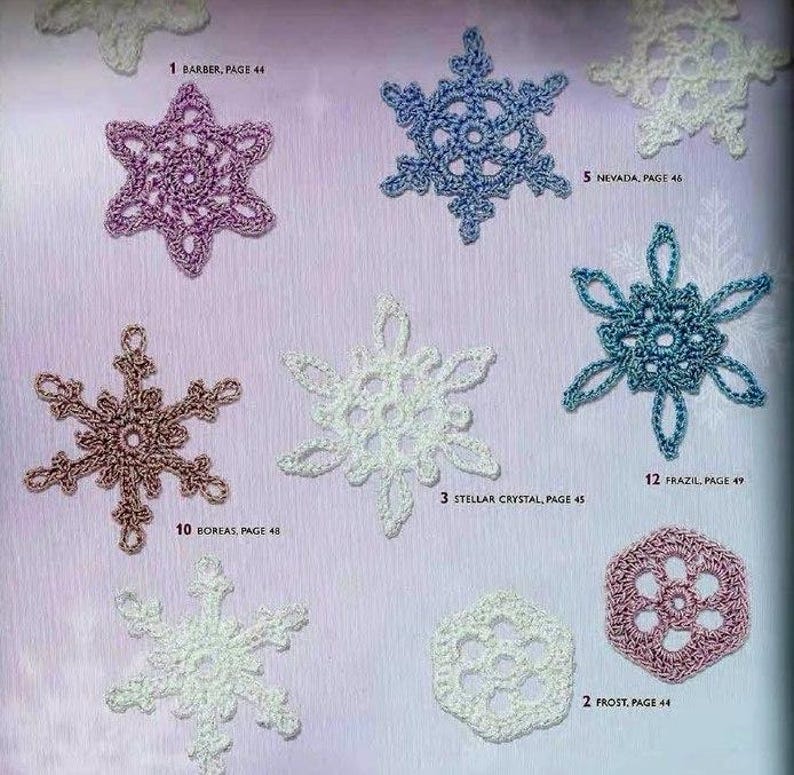 100 Snowflakes to Crochet Pattern in PDF English Vintage Pattern ...