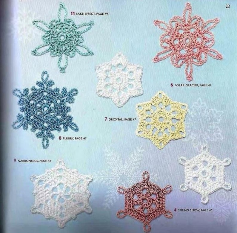 100 Snowflakes to Crochet Pattern in PDF English Vintage Pattern ...